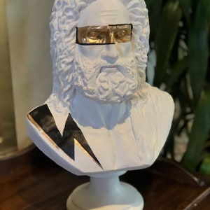 Large Zeus Statue 3 Style Variations Pop Art Zeus Bust King of Greek ...