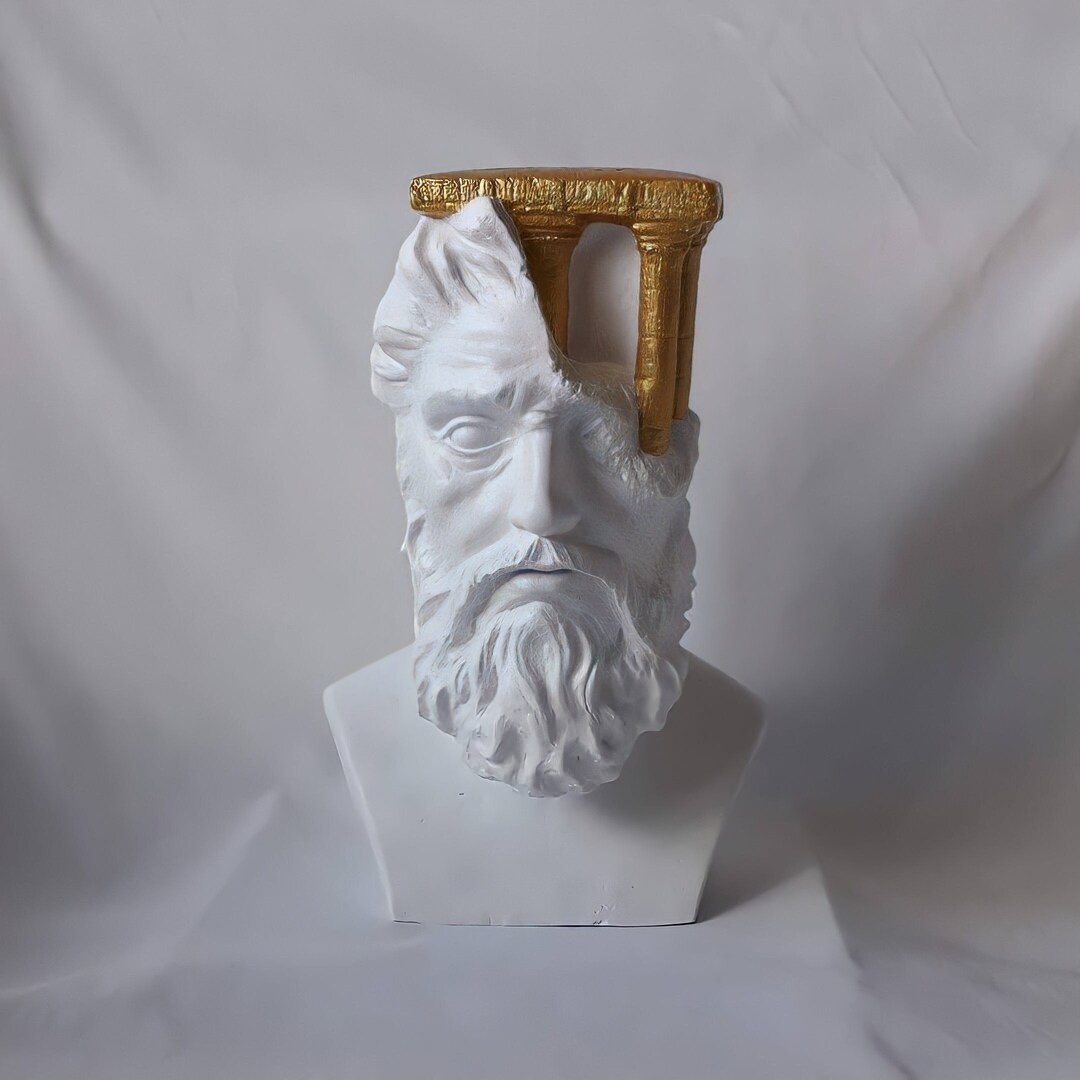 Large Zeus Bust Greek God Zeus Statue King of Gods Sculpture 15.7 ...