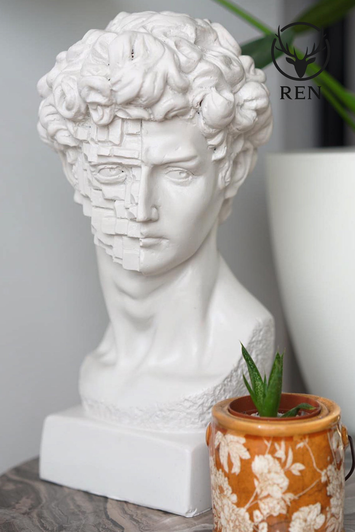 David Statue Greek Mythology Sculpture Modern David Bust - Etsy