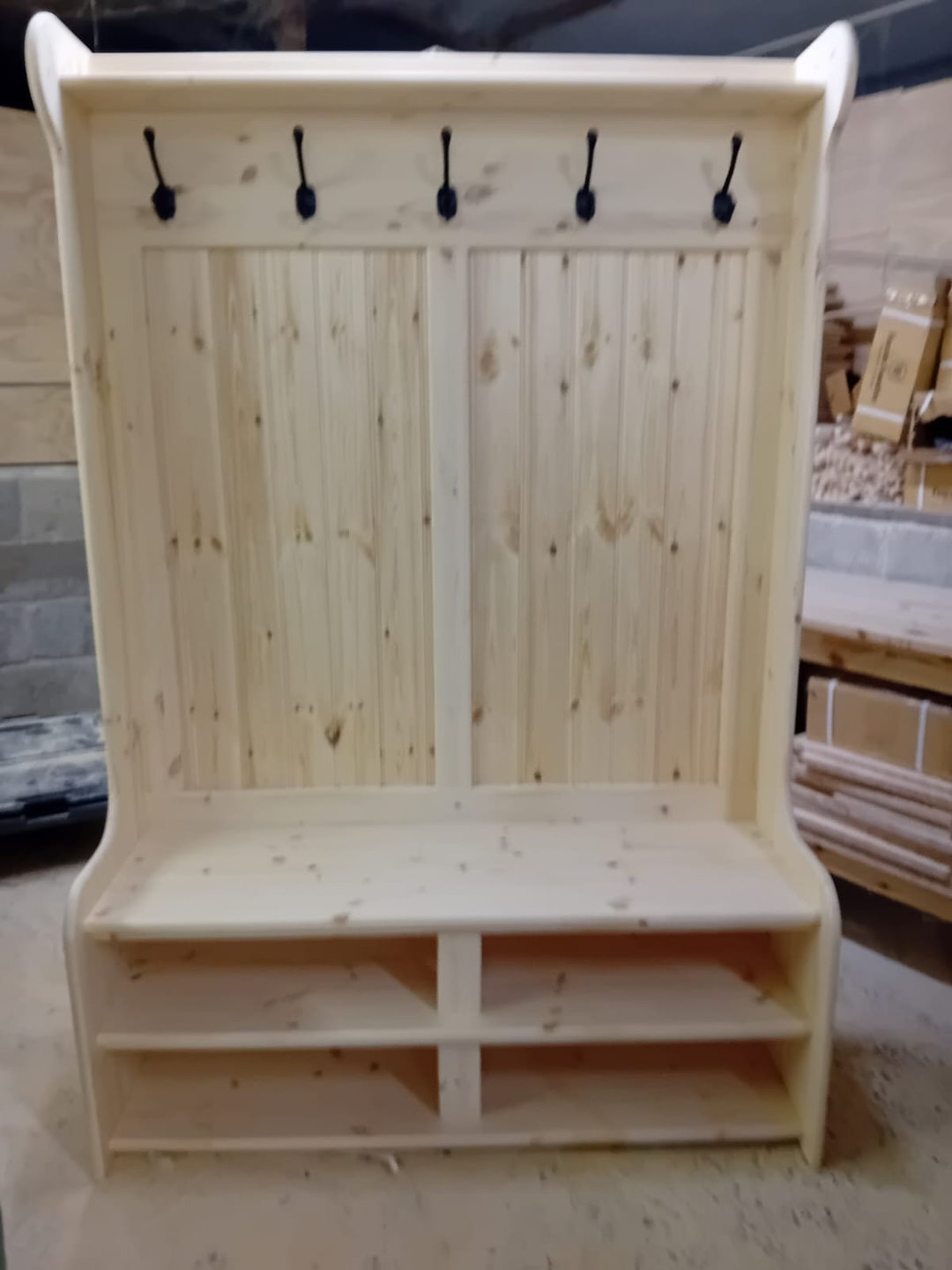 4FT Wide Coat Rack,boot Room, Hallway Bench,monks Bench, Shoe Storage ...