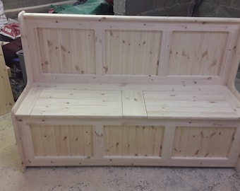 Handcrafted 6ft Solid Pine Monks Bench. ANY SIZE MADE. - Etsy