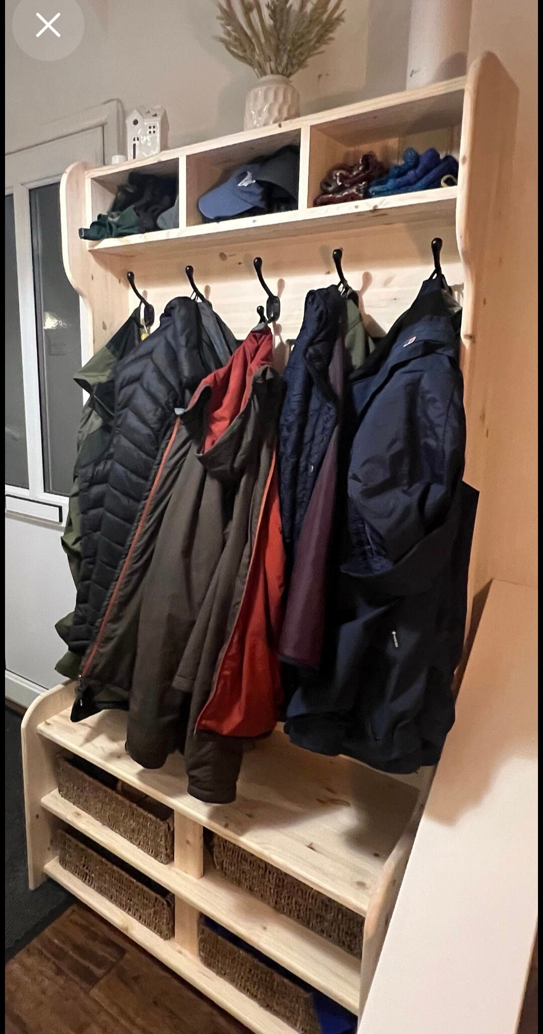 3ft Wide Coat Rack,boot Room, Hallway Bench,monks Bench, Shoe Storage ...
