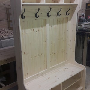 4ft Coat Rack,boot Room, Hallway Bench,monks Bench, Shoe Storage, Any ...