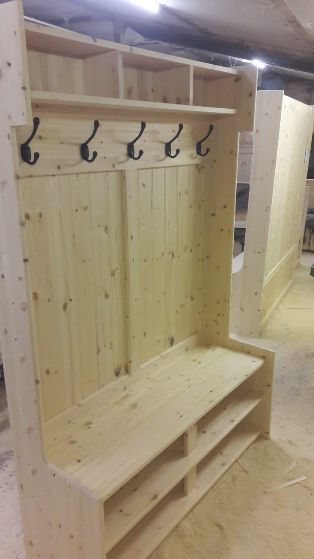 4ft Wide Coat Rack,boot Room, Hallway Bench,monks Bench, Shoe Storage ...