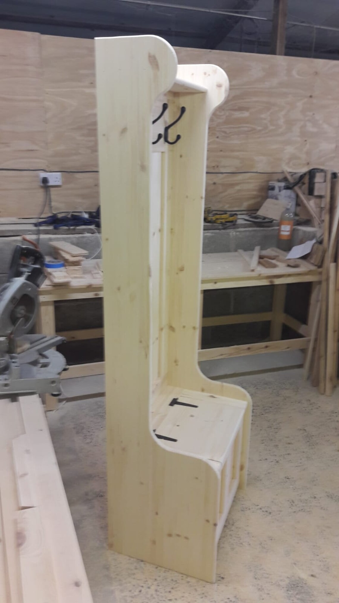 2ft Wide Boot Room Hallway Bench,monks Bench, Shoe Storage, Coat Rack ...