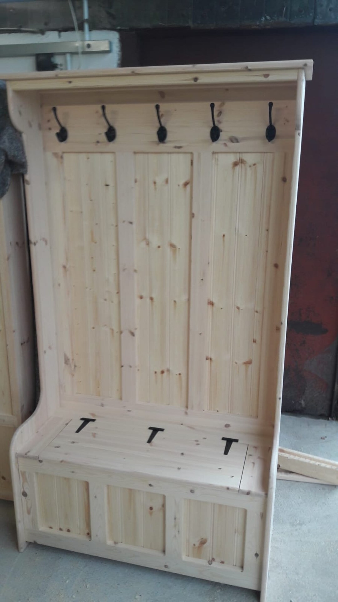 4ft Wide Coat Rack,boot Room, Hallway Bench,monks Bench, Shoe Storage ...