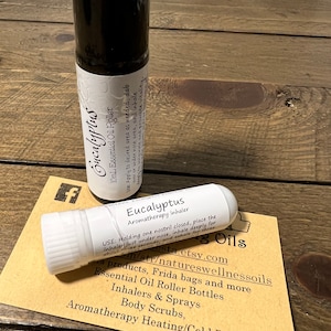 Eucalyptus Roller and Inhaler Set Essential Oil Therapeutic Blend 10ml ...