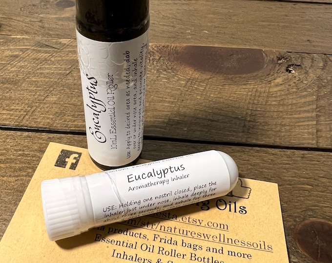 Eucalyptus Roller and Inhaler Set Essential Oil Therapeutic Blend 10ml ...