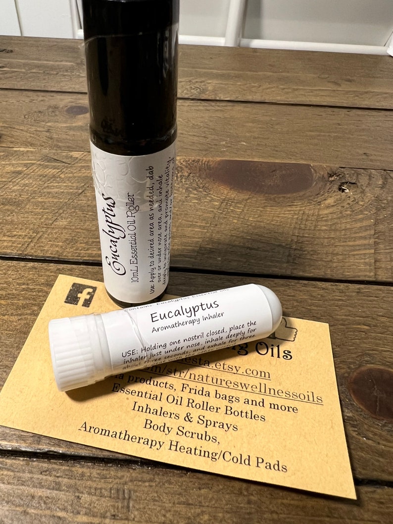 Eucalyptus Roller and Inhaler Set Essential Oil Therapeutic Blend 10ml ...