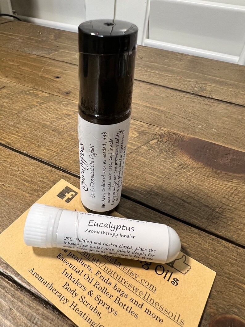 Eucalyptus Roller and Inhaler Set Essential Oil Therapeutic Blend 10ml ...