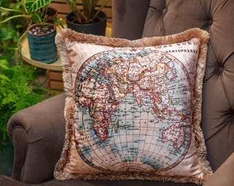 World Map Pillowcase - Etsy