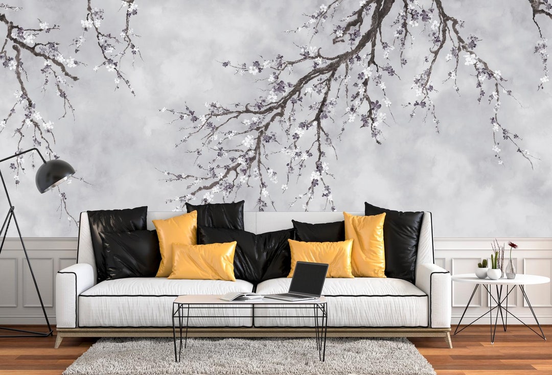 Japanese Wallpaper, Chinoiserie Wallpaper, Asian Wall Art, Minimalist ...