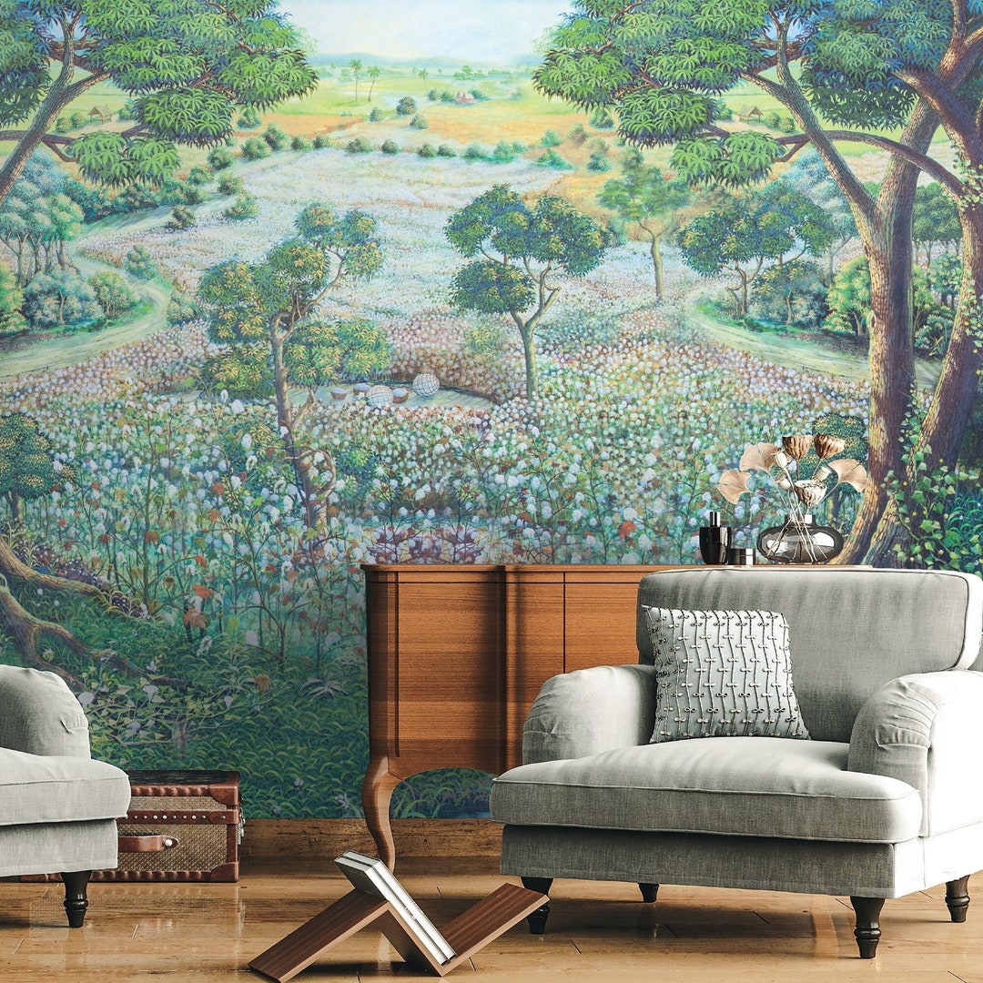 Claude Monet Wall Mural, Artist Garden Giverny Wall Mural, Landscape ...
