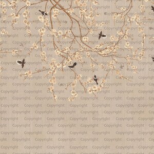 Chinoiserie Wallpaper, Spring Blossom Bird Mural, Non-woven Wallpaper ...