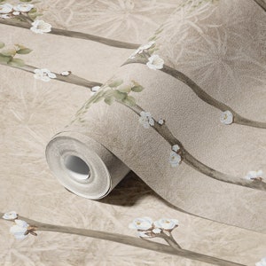 Chinoiserie Wallpaper, Spring Blossom Mural, Non-woven Wallpaper Mural ...