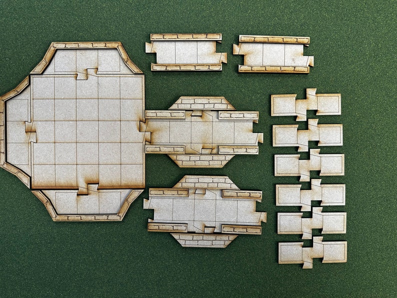 Hallway Part Pack - 18 Pieces for RPG Tabletops, Dungeons & Role-play ...