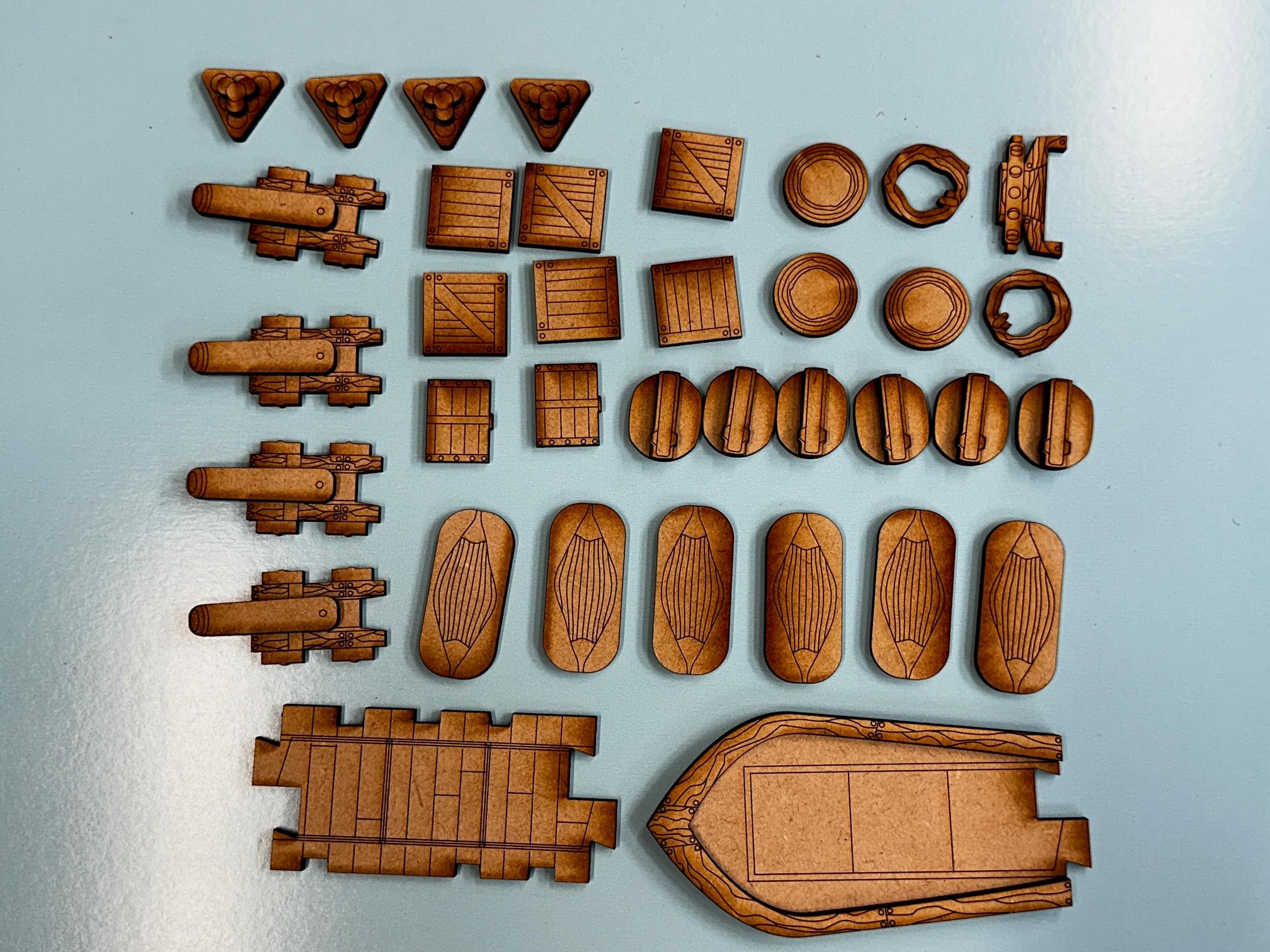 Sailing Ship Terrain: RPG Tabletop Ship Tiles + Accessories - Etsy