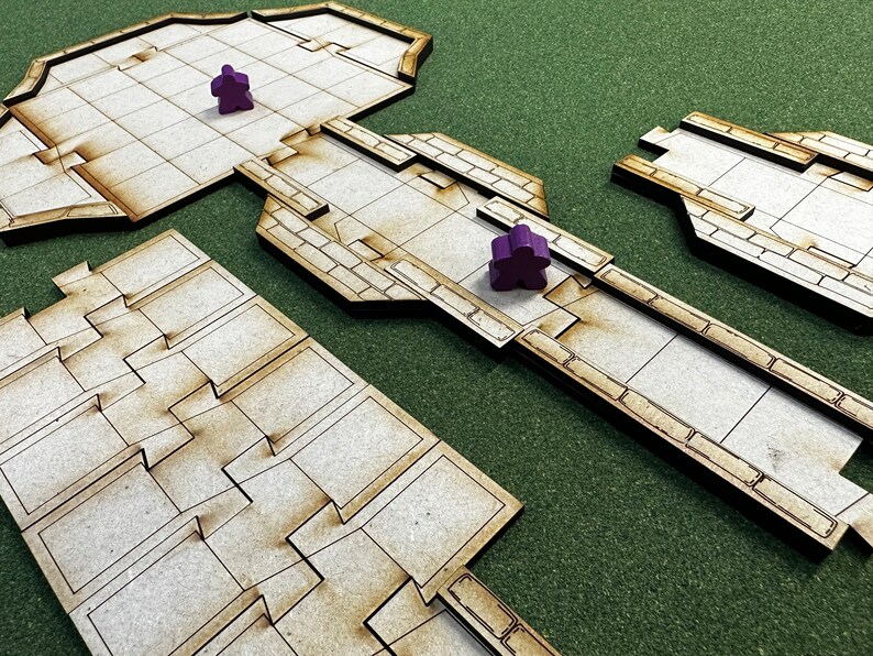 Hallway Part Pack - 18 Pieces for RPG Tabletops, Dungeons & Role-play ...