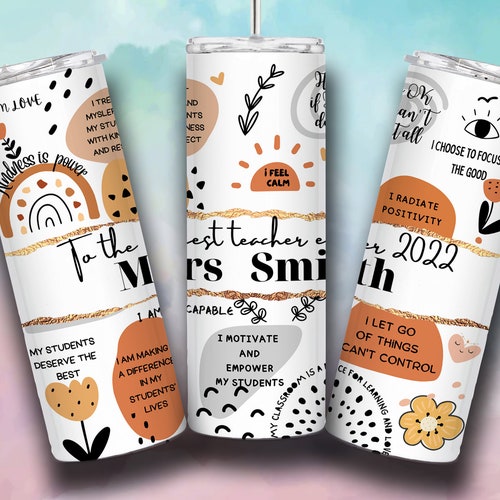 20 Oz Skinny Tumbler Teacher Pencil Sublimation Design PNG - Etsy