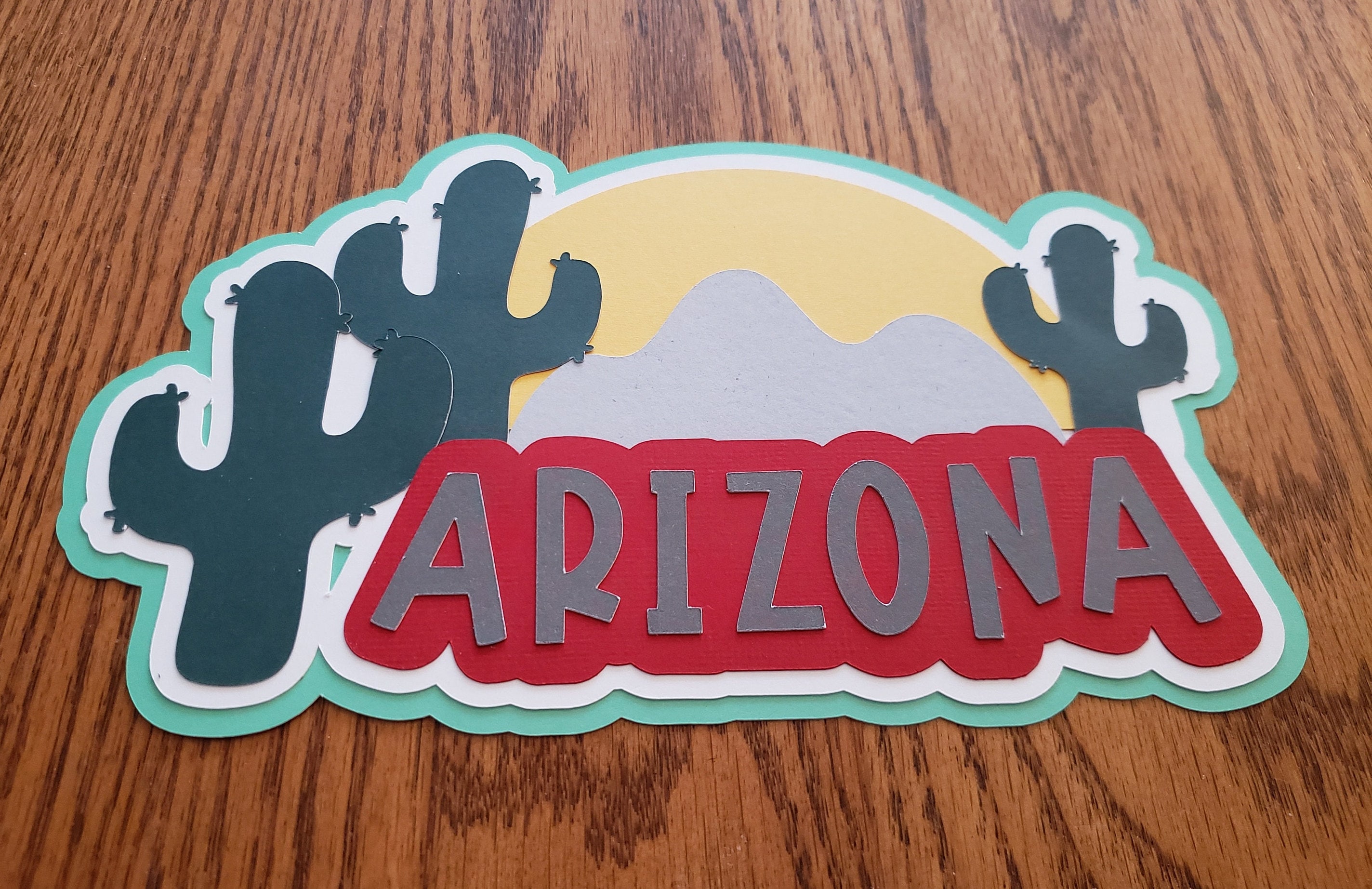 A travel vacation theme premade paper piecing for scrapbook layouts and ...