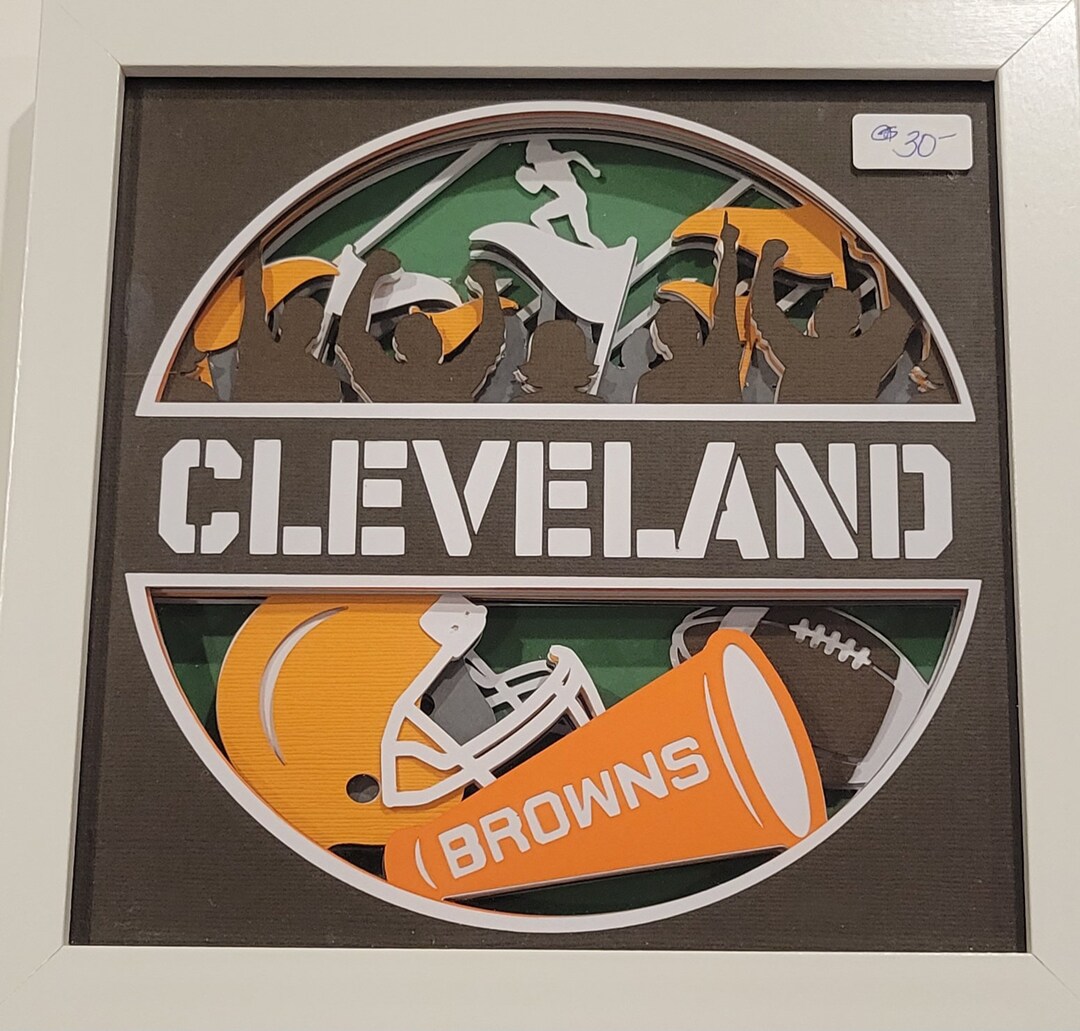 3D Framed Shadow Box Paper Art Professional Football Team Craft - Etsy