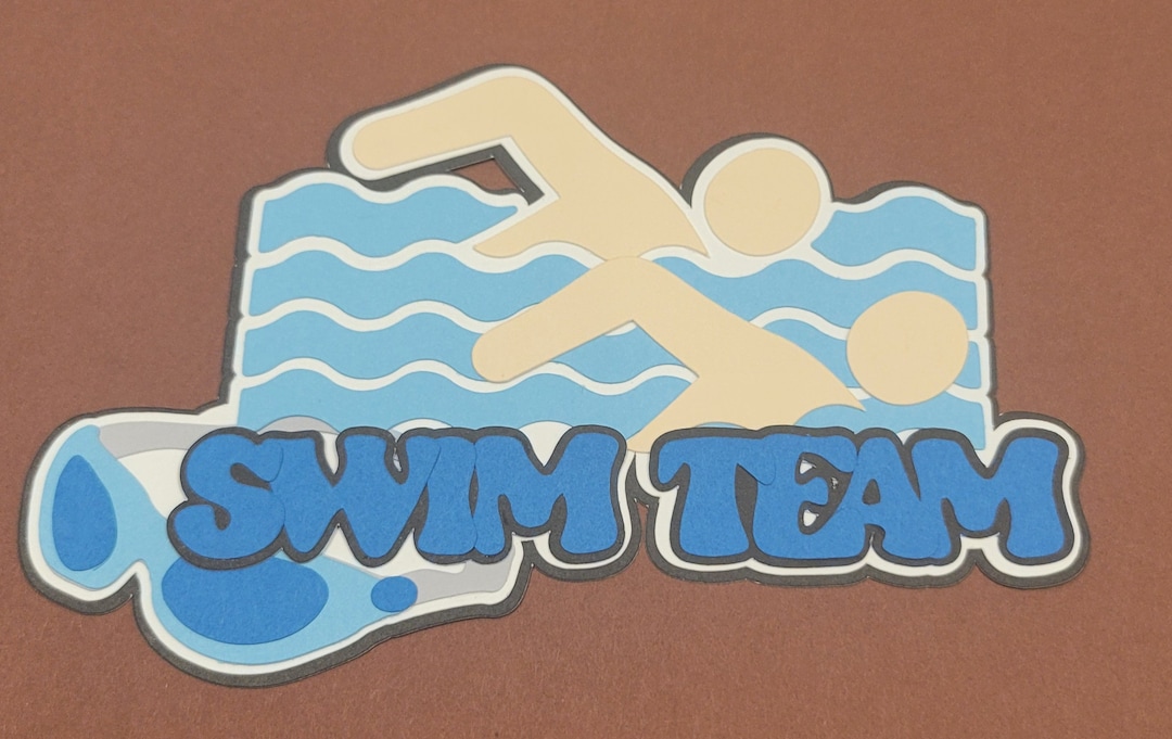 Scrapbook Die Cut Swim Team Title - Etsy