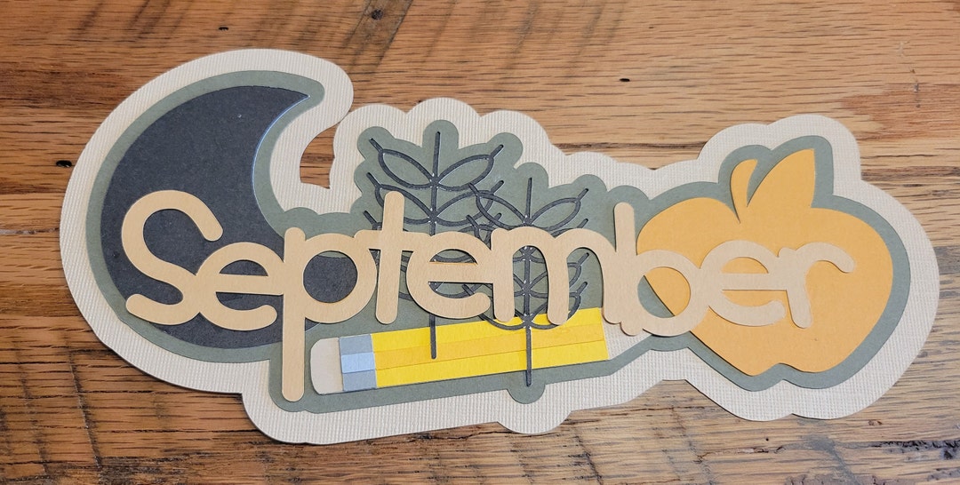 Scrapbook Month Titles Die Cuts - September - Etsy