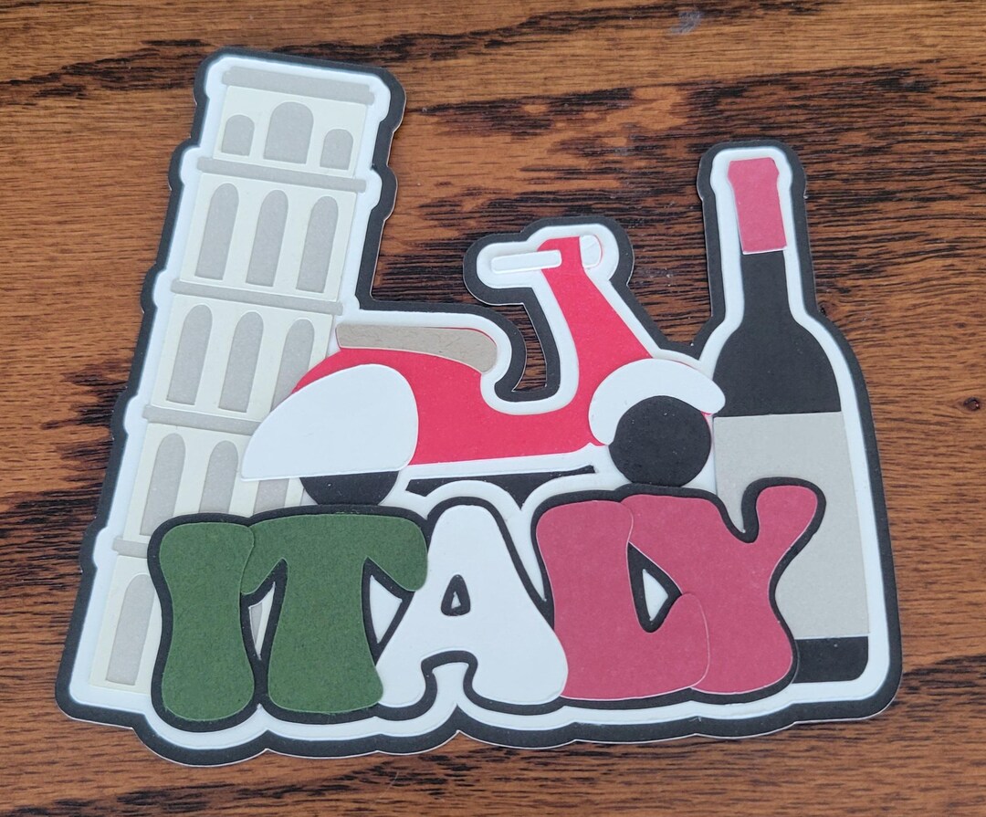 Scrapbook Die Cut Italy Title - Etsy