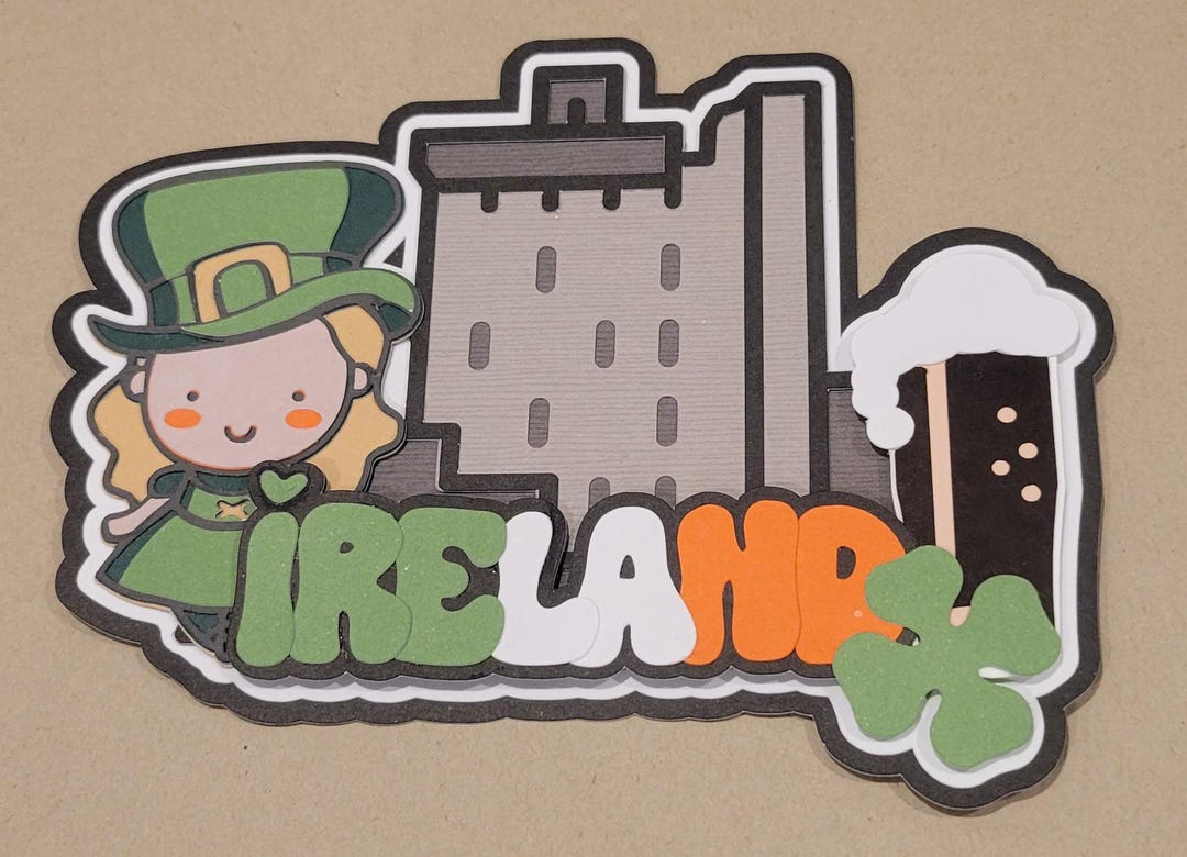 Scrapbook Die Cut Ireland Title - Etsy