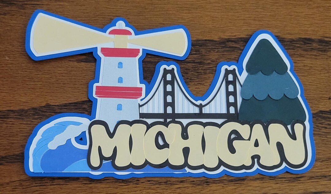 Scrapbook Die Cut Michigan Title - Etsy