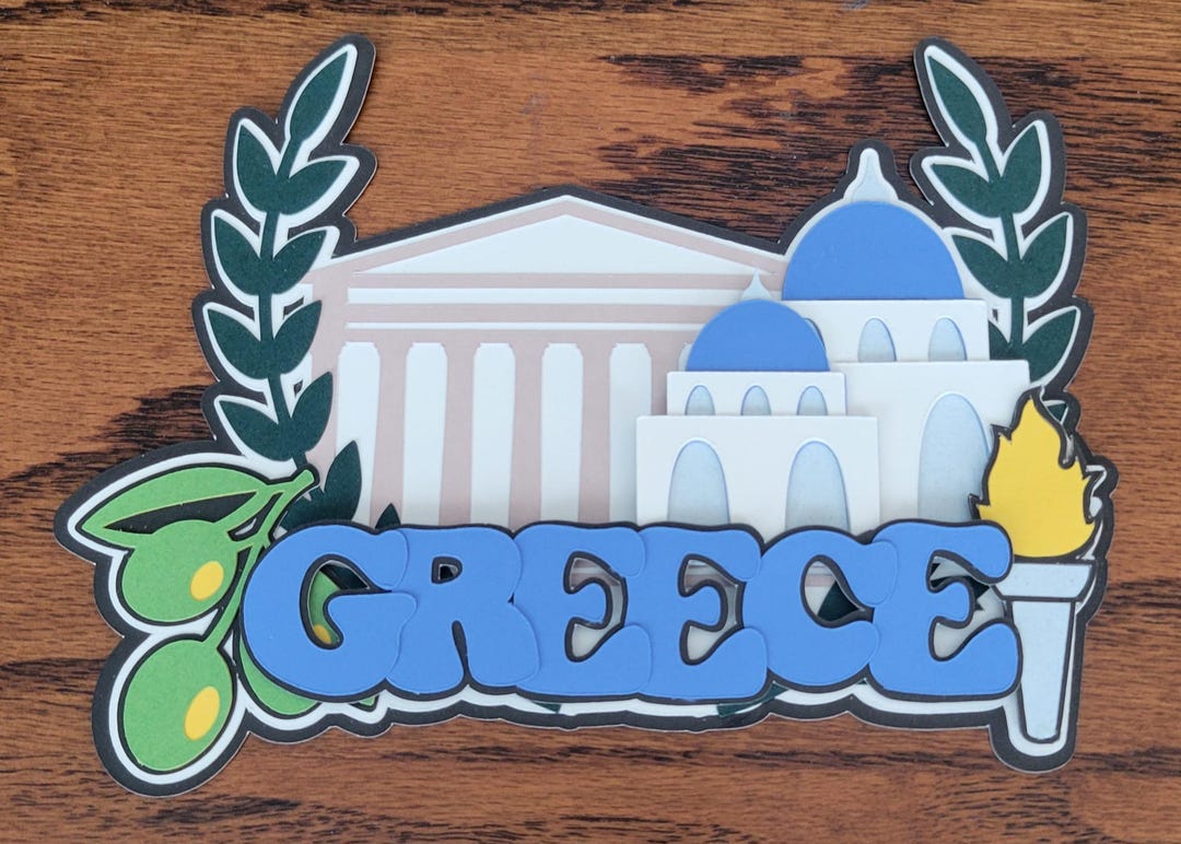 Scrapbook Die Cut Greece Title - Etsy