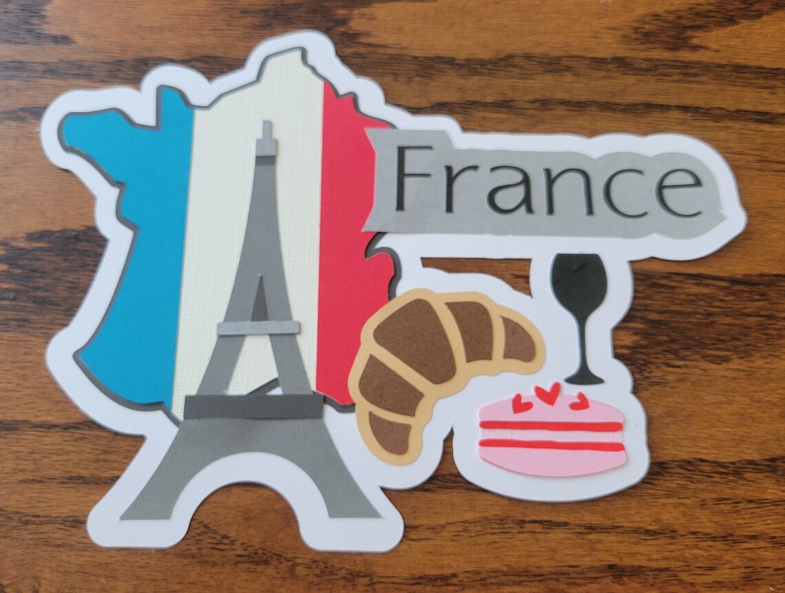 Scrapbook Die Cut France Title - Etsy