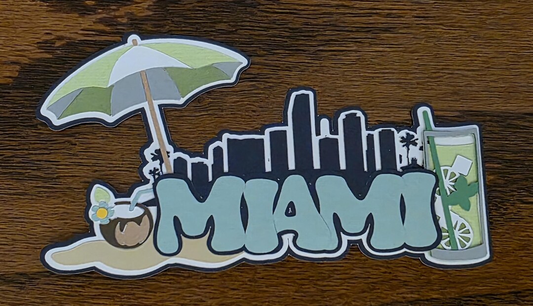 Scrapbook Die Cut Miami Title - Etsy