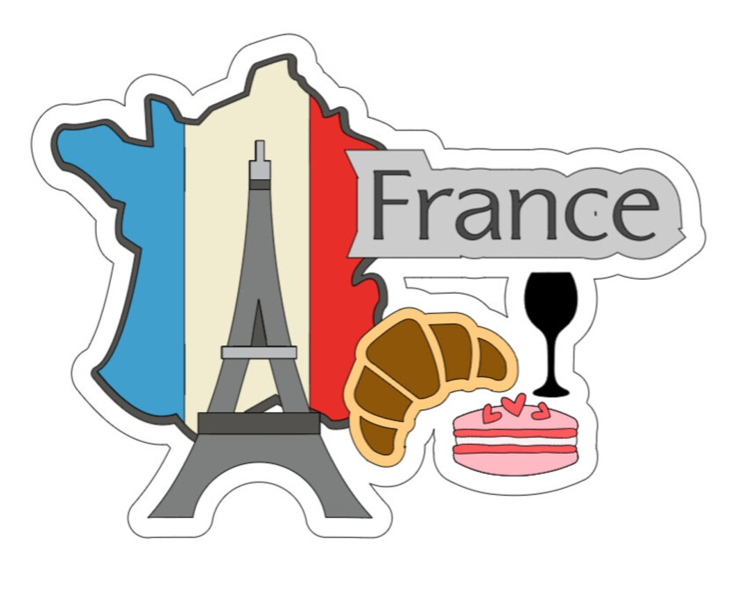 Scrapbook Die Cut France Title - Etsy