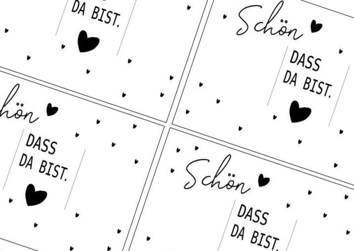 Druckvorlage Duplo schön dass du da bist Banderolen PDF Druckdatei Gastgeschenk Geschenk Schule ...
