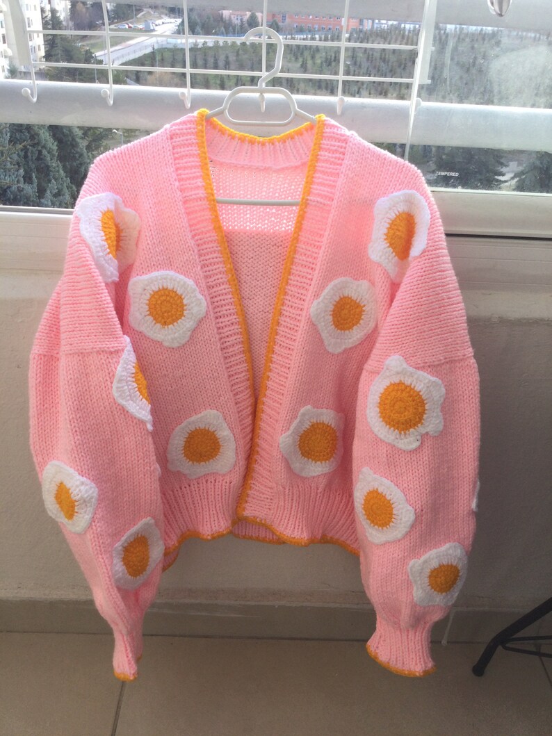Merladesigns Unisex Egg Sweater Handmade Handknit Crochet Egg Cardigan ...