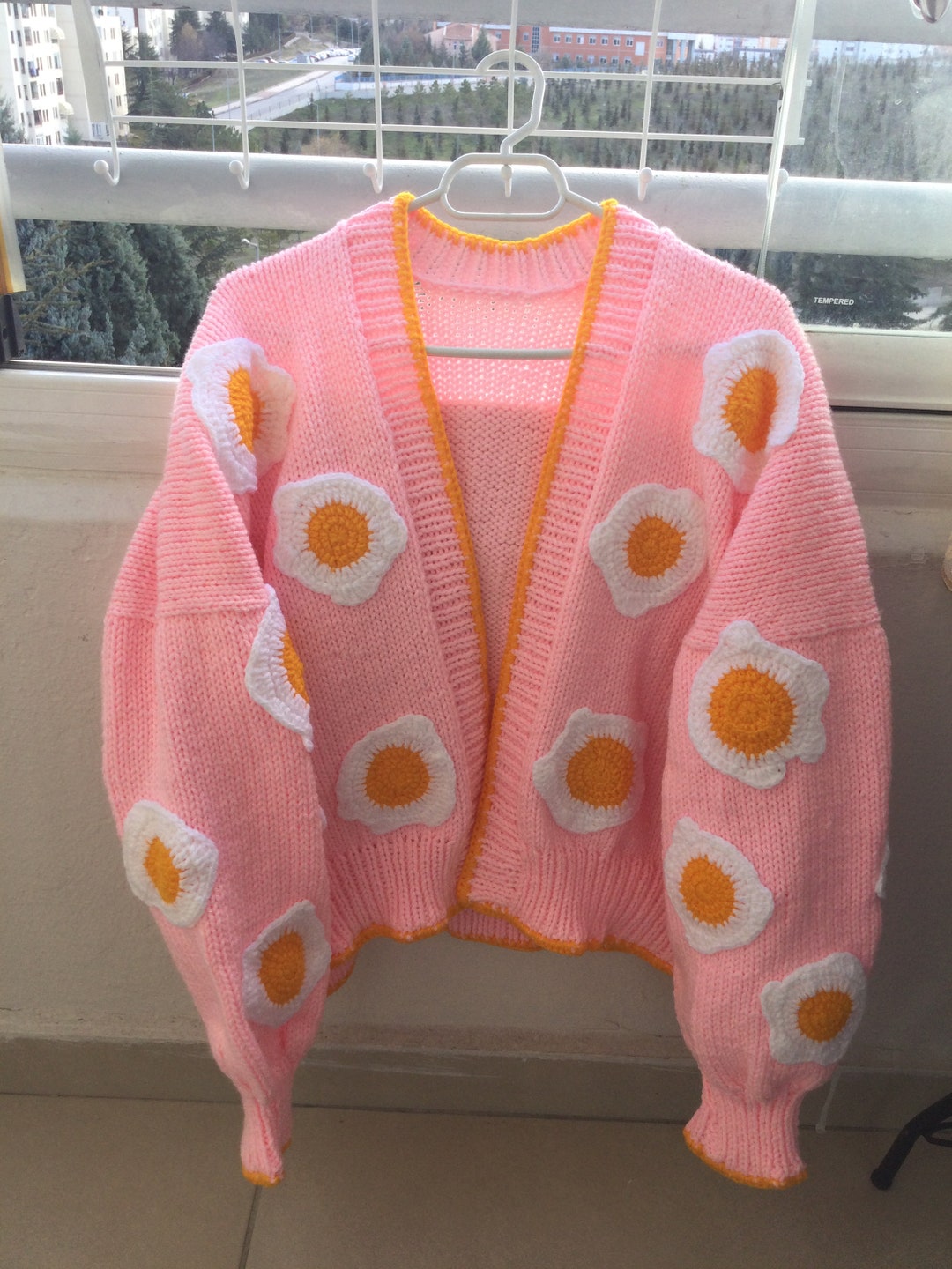 Merladesigns Unisex Egg Sweater Handmade Handknit Crochet Egg Cardigan ...
