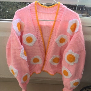 Merladesigns Unisex Egg Sweater Handmade Handknit Crochet Egg Cardigan ...
