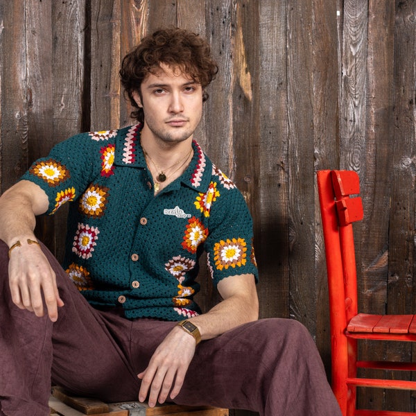 Men Granny Square Shirt Pattern - Etsy