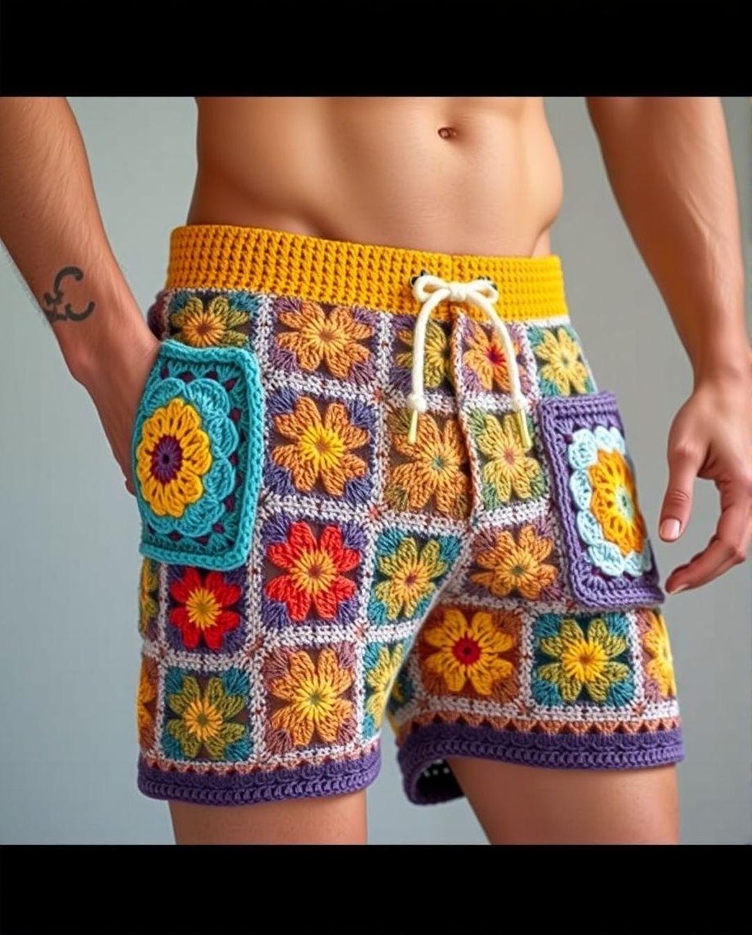 Merladesigns Colorful Ethnic Shorts for Men, Men’s Handmade Shorts ...