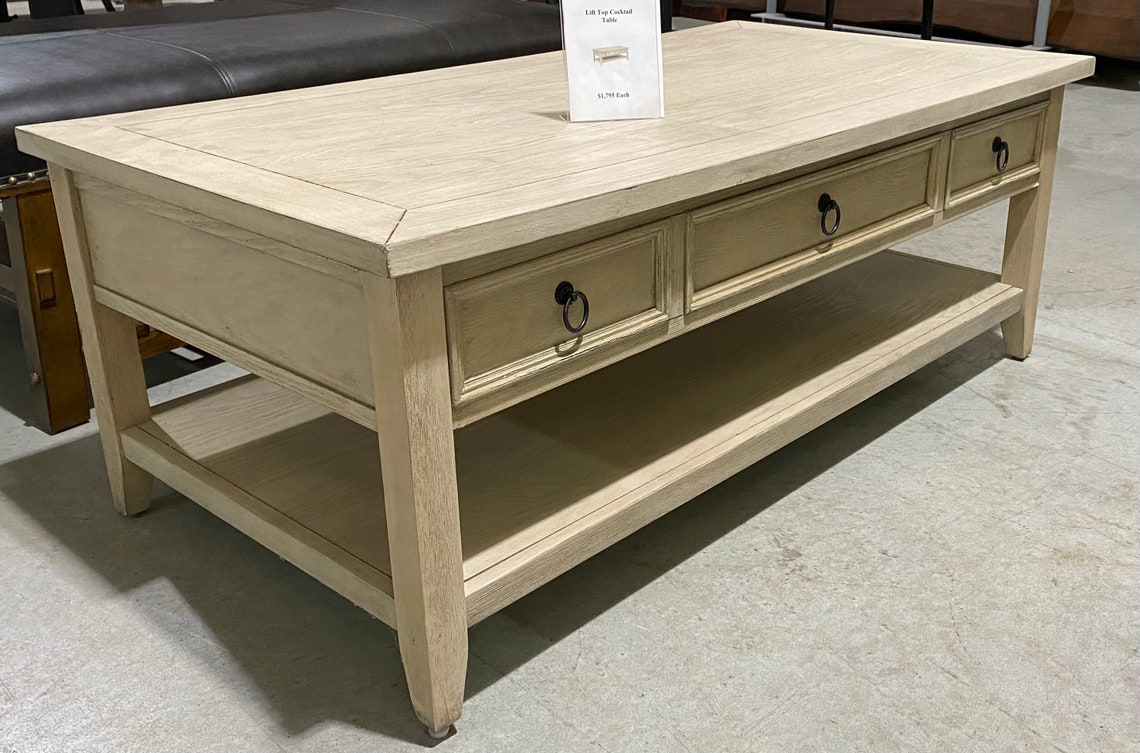 Cream Lift Top Coffee Table - Etsy