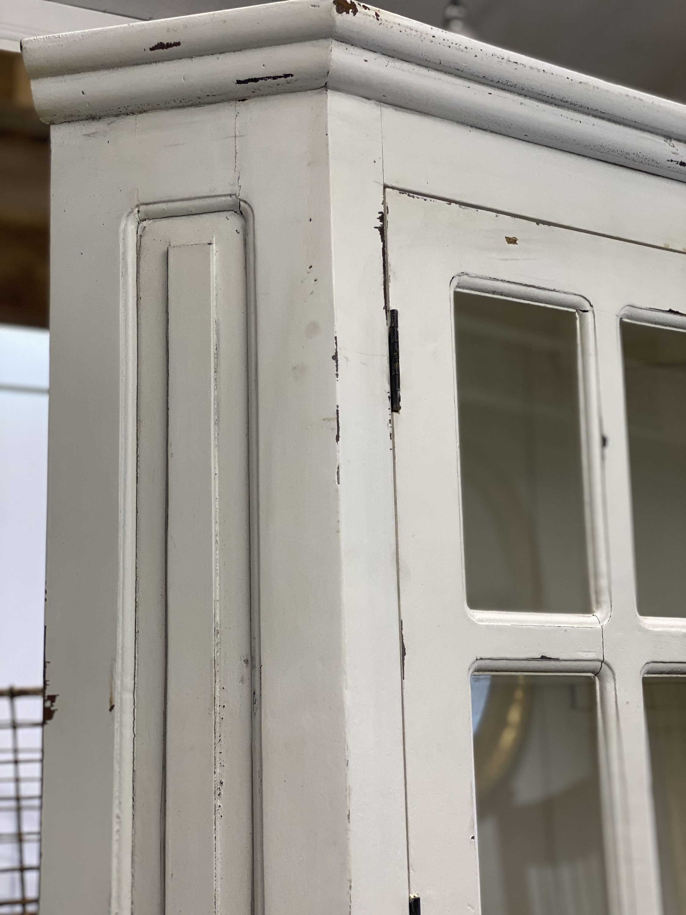 White Corner Cabinet – Rustic Industrial Storage – Handmade - Etsy