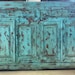 Teal Reclaimed Sideboard – Industrial Wood Storage Cabinet - Etsy