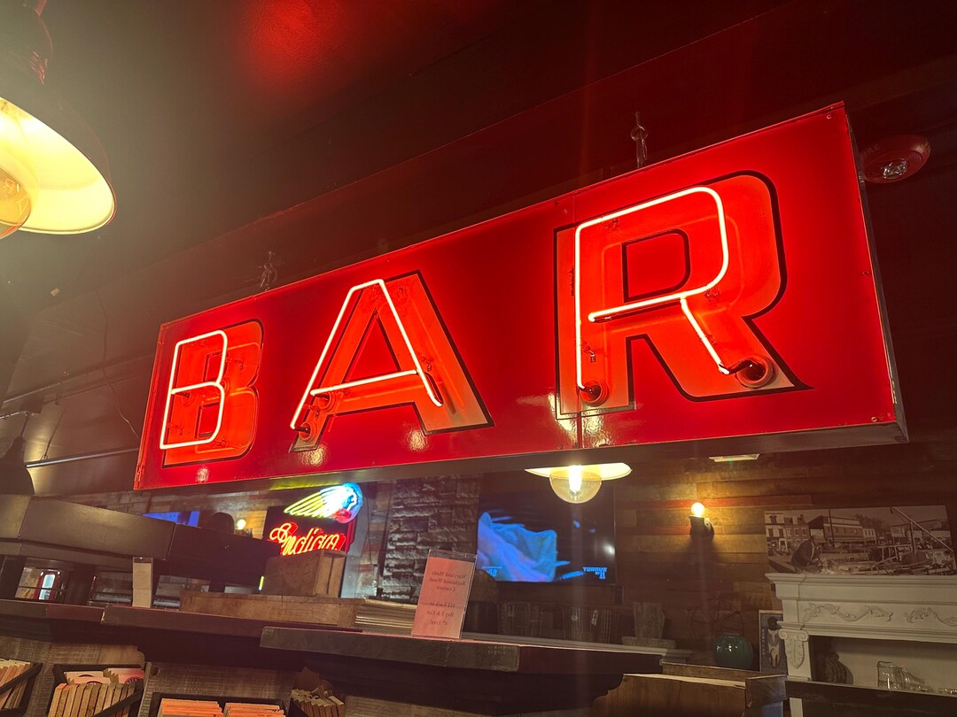 1940s Porcelain Neon BAR Sign, Original Glass, New Transformer - Etsy