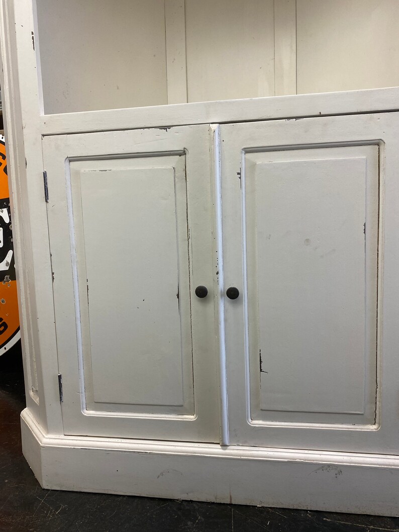 White Corner Cabinet – Rustic Industrial Storage – Handmade - Etsy