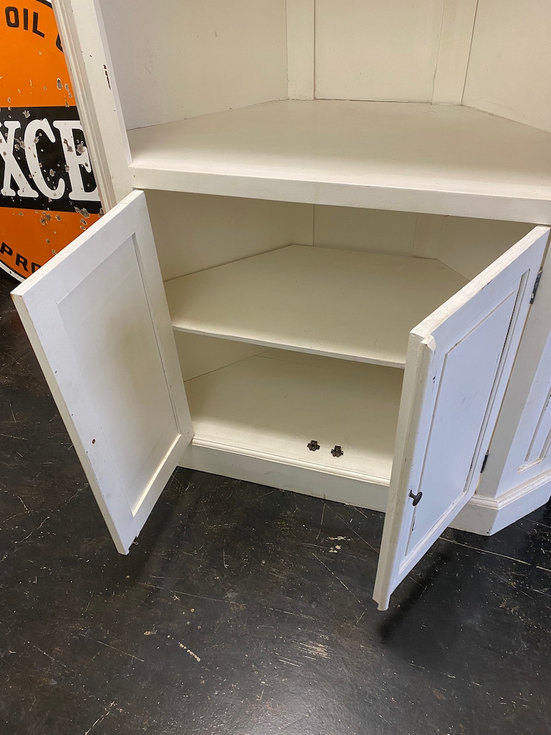 White Corner Cabinet - Etsy