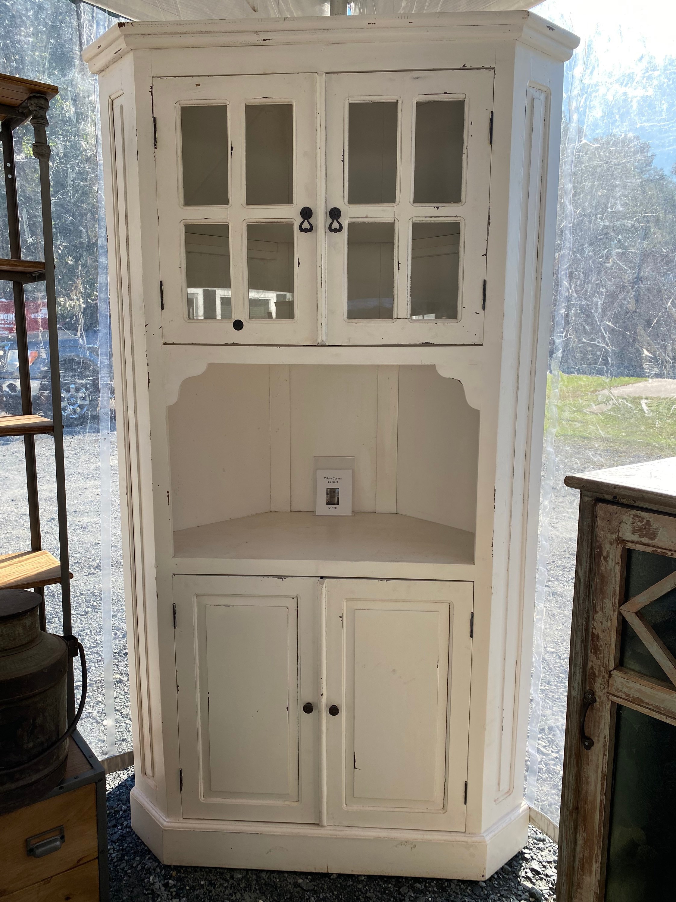 White Corner Cabinet - Etsy