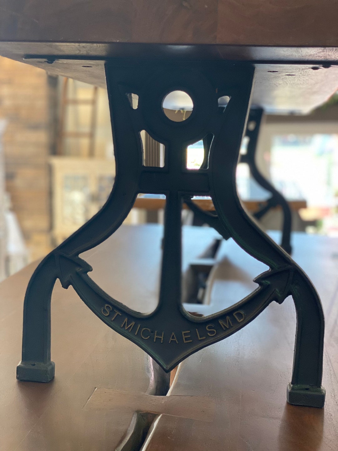 Handcrafted Dining Iron Anchor Table Legs – Rustic Industrial Furniture ...
