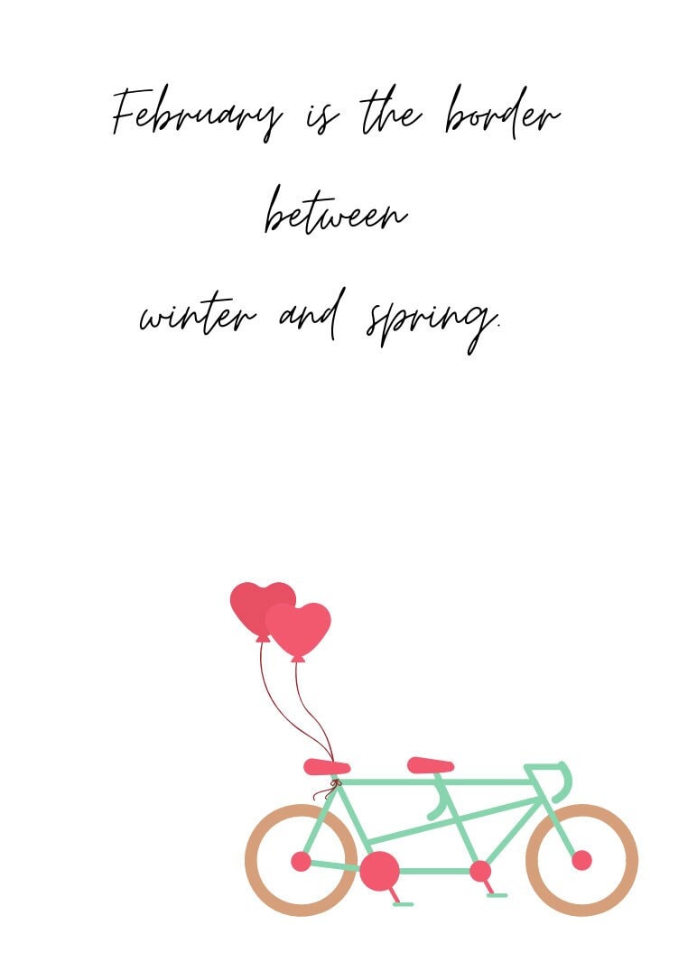 February Printable Planner Card/ Journaling Card/ Digital Printing ...