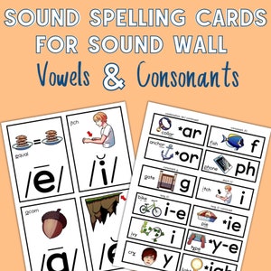Sound Spelling Cards for Sound Wall - Etsy